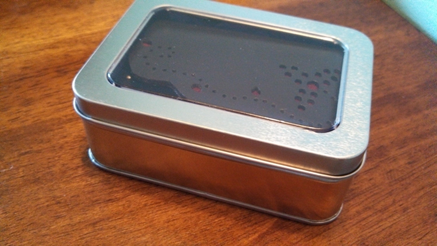 Tin Box With Hinged Window Lid // Metal Box // Gift Wrapping - Etsy