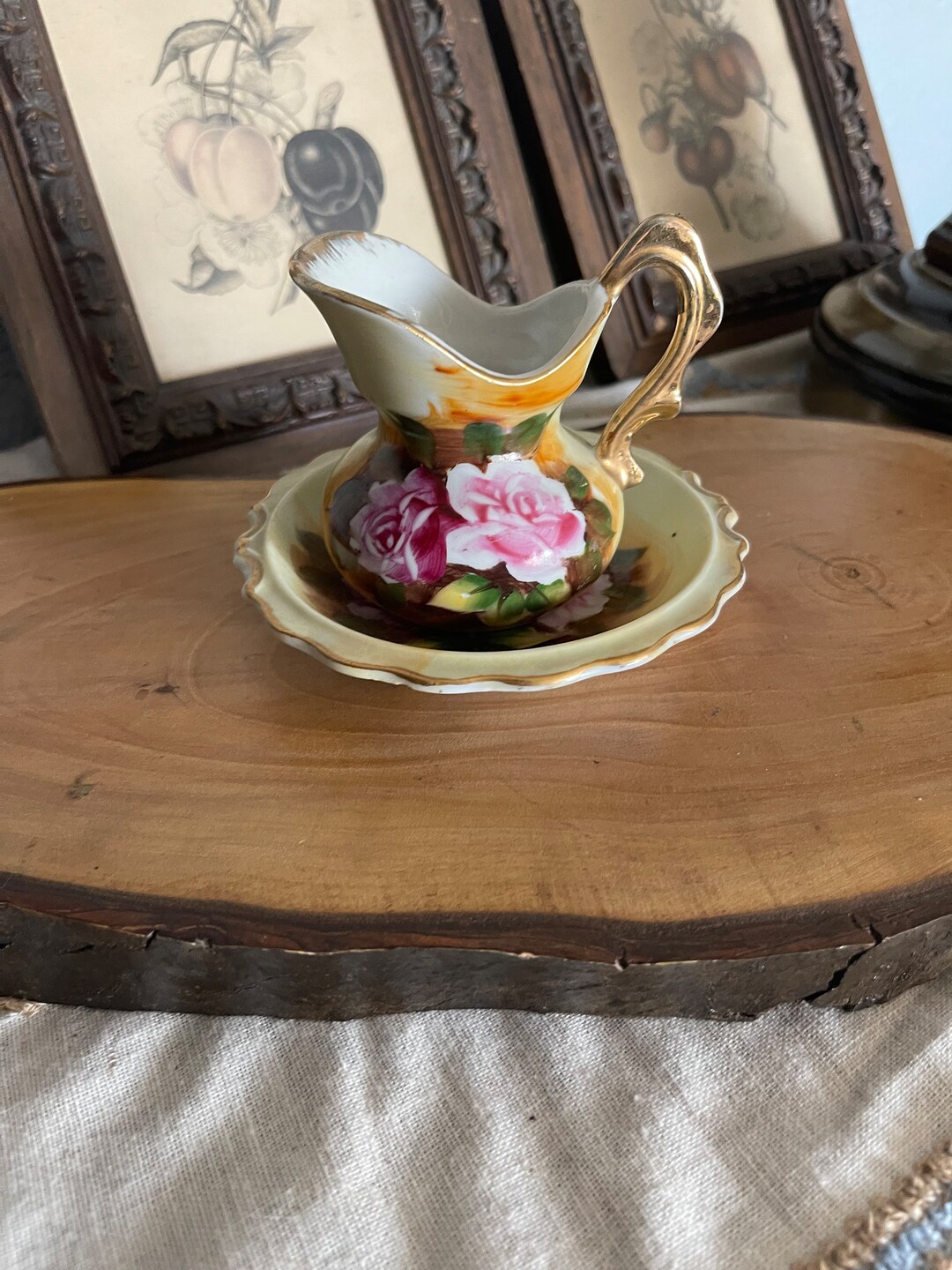 Vintage Enesco Japan Small Pitcher and Vase - Etsy