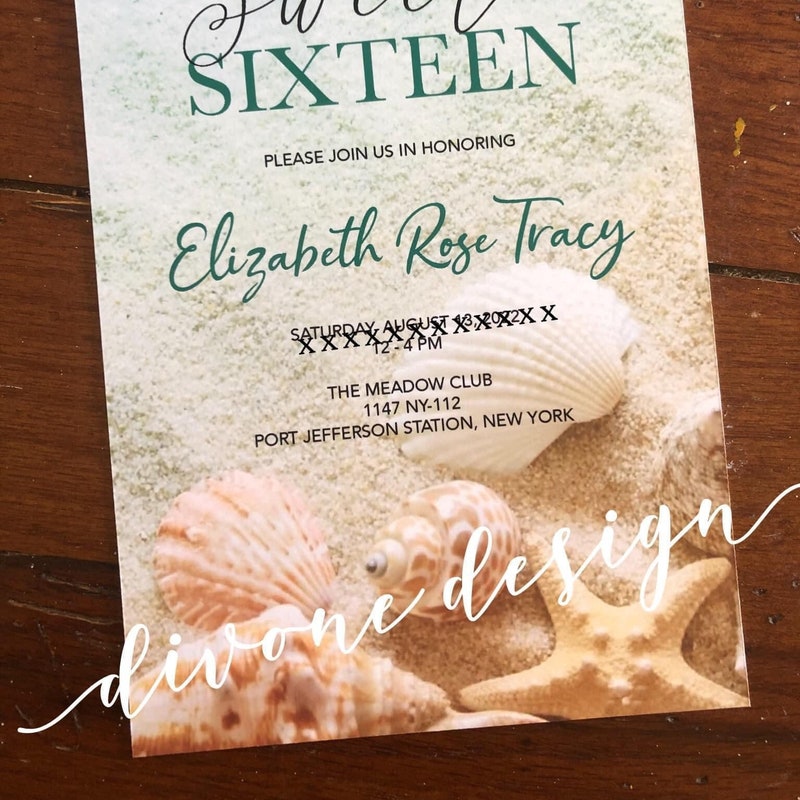 Seashell Invitations - Etsy