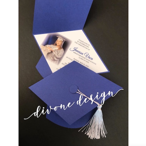 Graduation Cap Invitation - Etsy