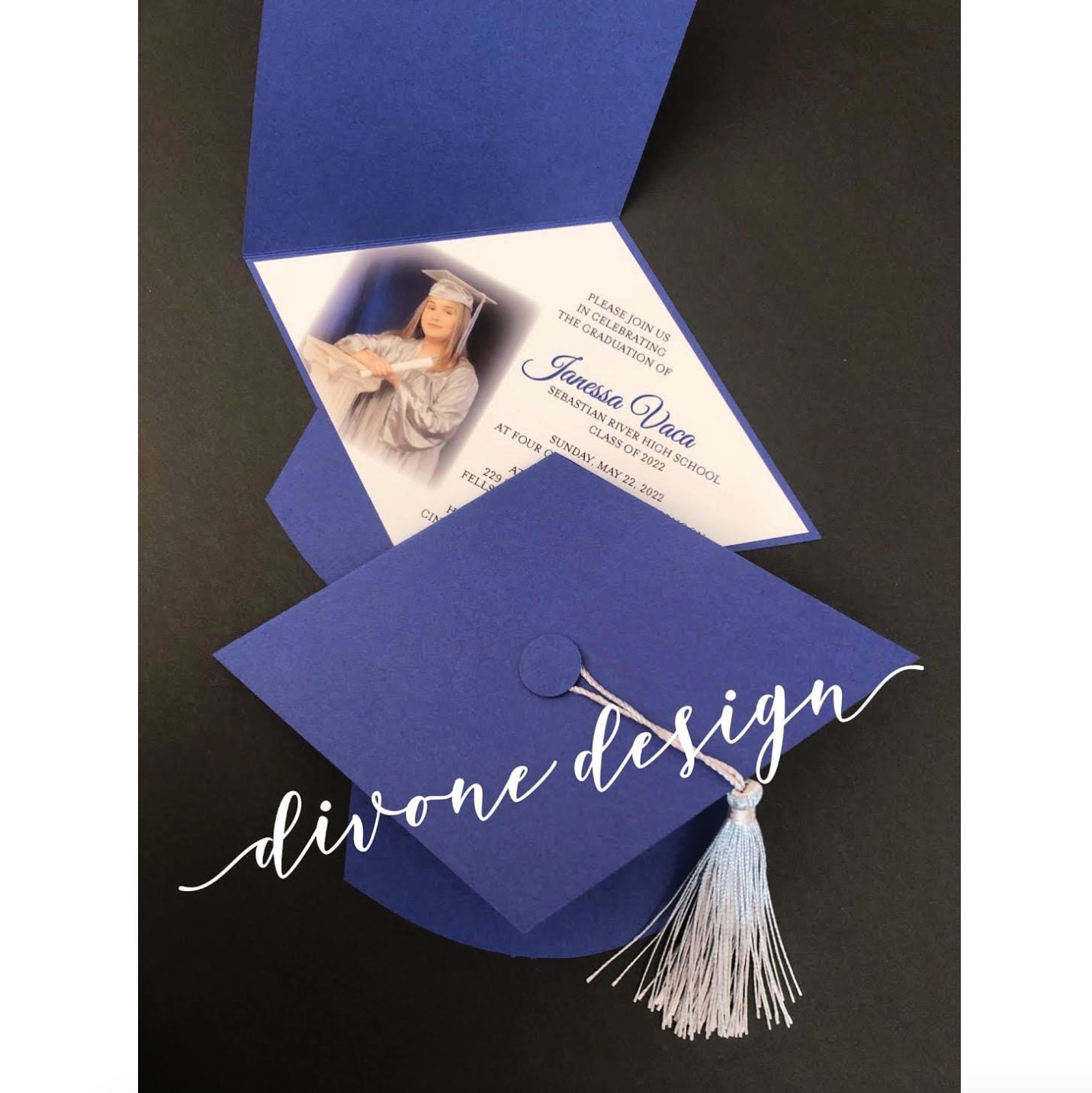 Graduation Cap Invitation Template Graduation Card, Step By Step