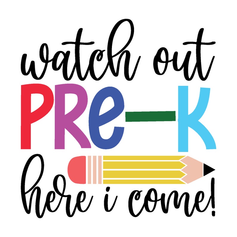 Watch Out Pre-k Here I Come, First Day of Preschool Sign, Back to ...