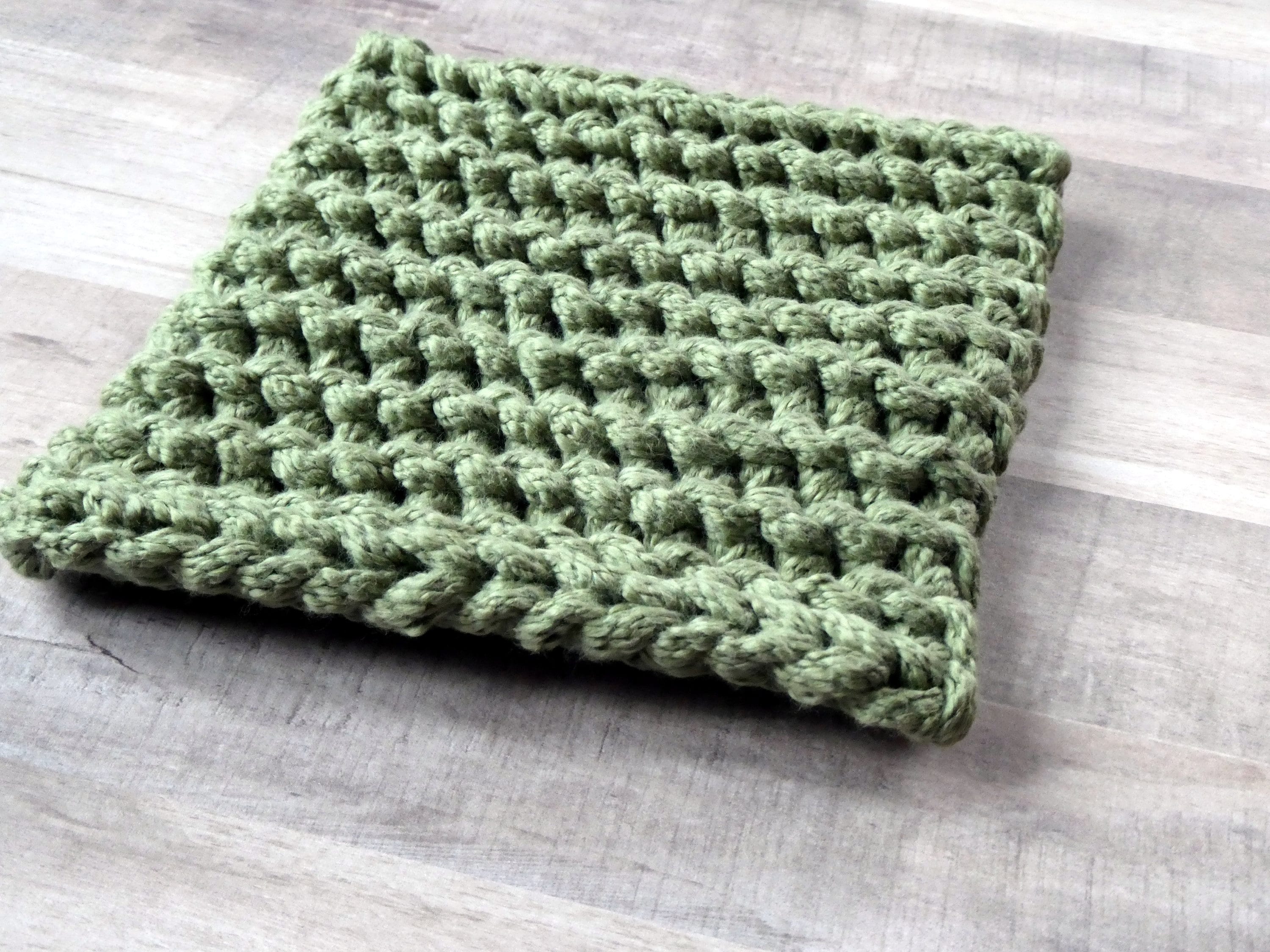 CROCHET PATTERN Mock Garter Stitch Chunky Coaster & Potholder Pattern ...