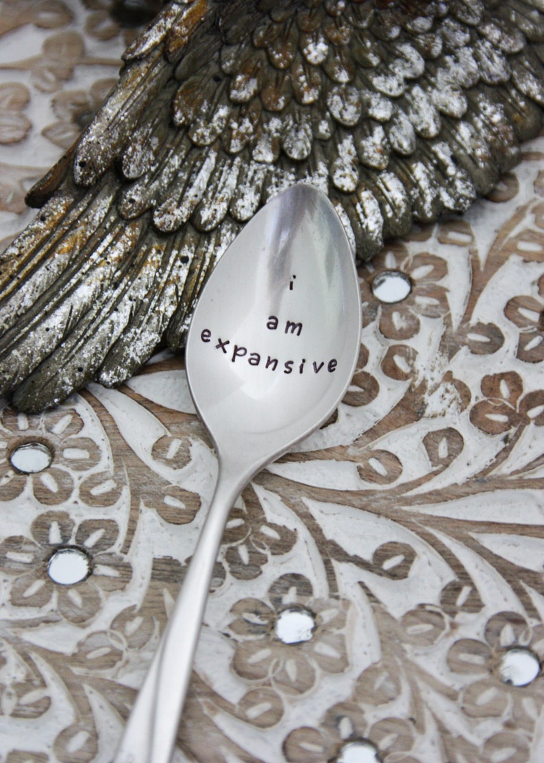 I Am Expansive Stamped Spoon Positive Affirmations Self-care | Etsy