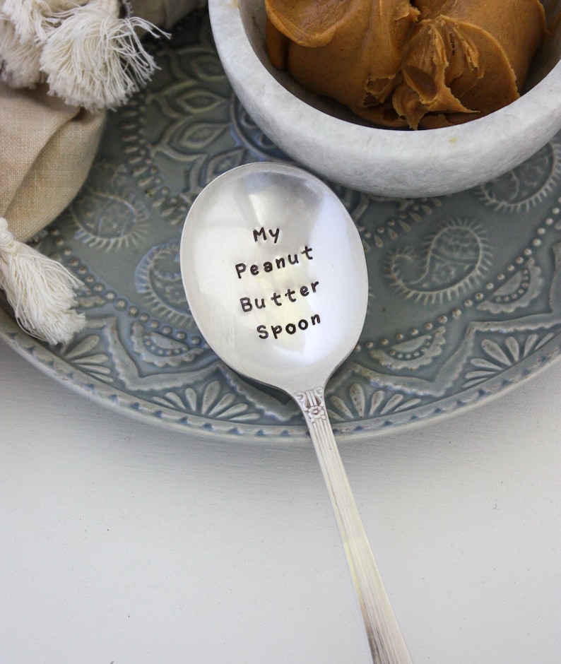 My Peanut Butter Spoon Handstamped Spoon Peanut Butter Spoon | Etsy
