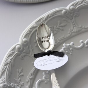Tea Time Stamped Spoon High Tea Decor Afternoon Tea Gift - Etsy