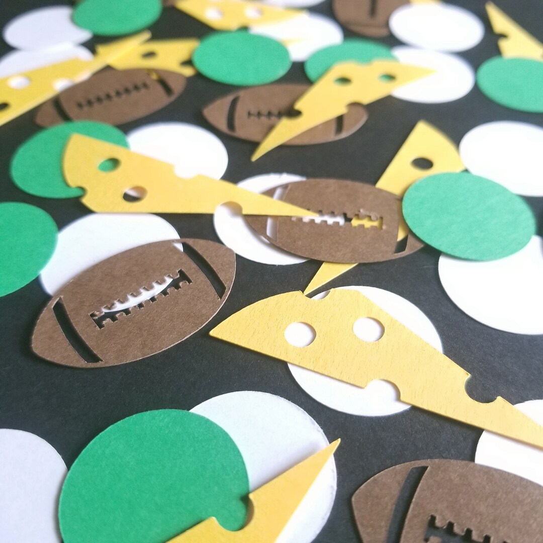Green Bay Packers Theme 100 Pieces of Large Confetti/table - Etsy