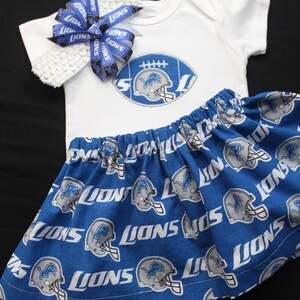 Detroit Lions 3pc Girls Bodysuit Set - Etsy