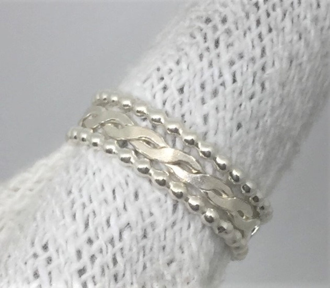 Stackable Solid Sterling Silver Rings Set of 3 Sizes 1-20 - Etsy