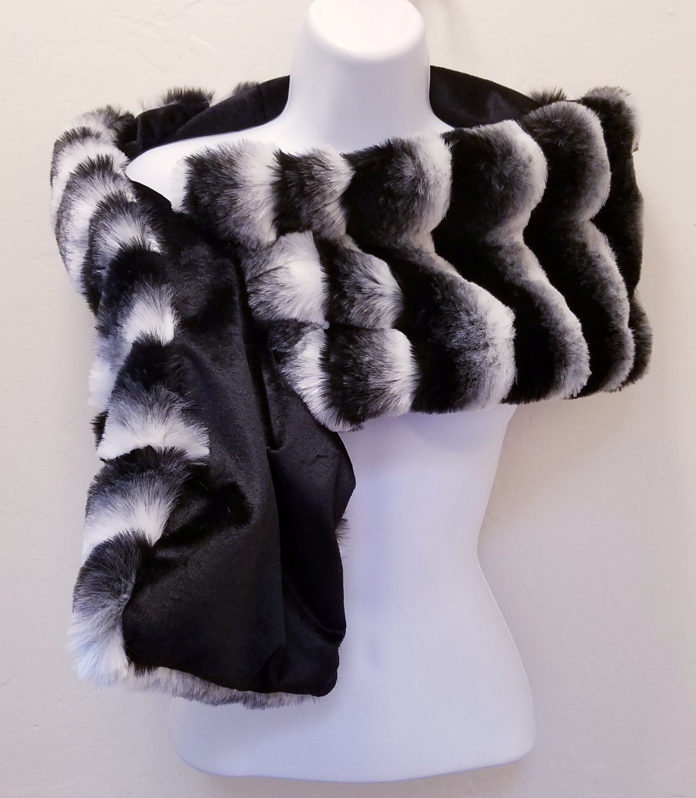 Custom Order Faux Chinchilla Fur Wrap Party Wedding Club Evening - Etsy