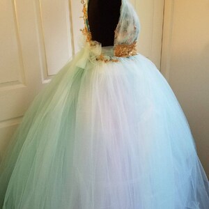 Ethereal Romantic Mint Green & Gold Lace Tulle Garden Nymph Babydoll ...