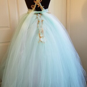 Ethereal Romantic Mint Green & Gold Lace Tulle Garden Nymph Babydoll ...