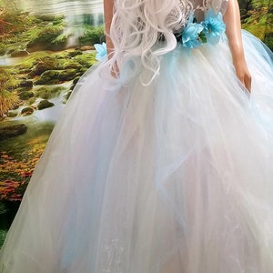 DARLENE Custom Order Fairy Nymph 3 Piece Ivory Organza & Pale Ocean ...