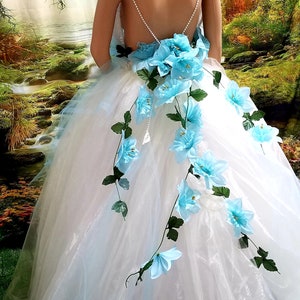 DARLENE Custom Order Fairy Nymph 3 Piece Ivory Organza & Pale Ocean ...