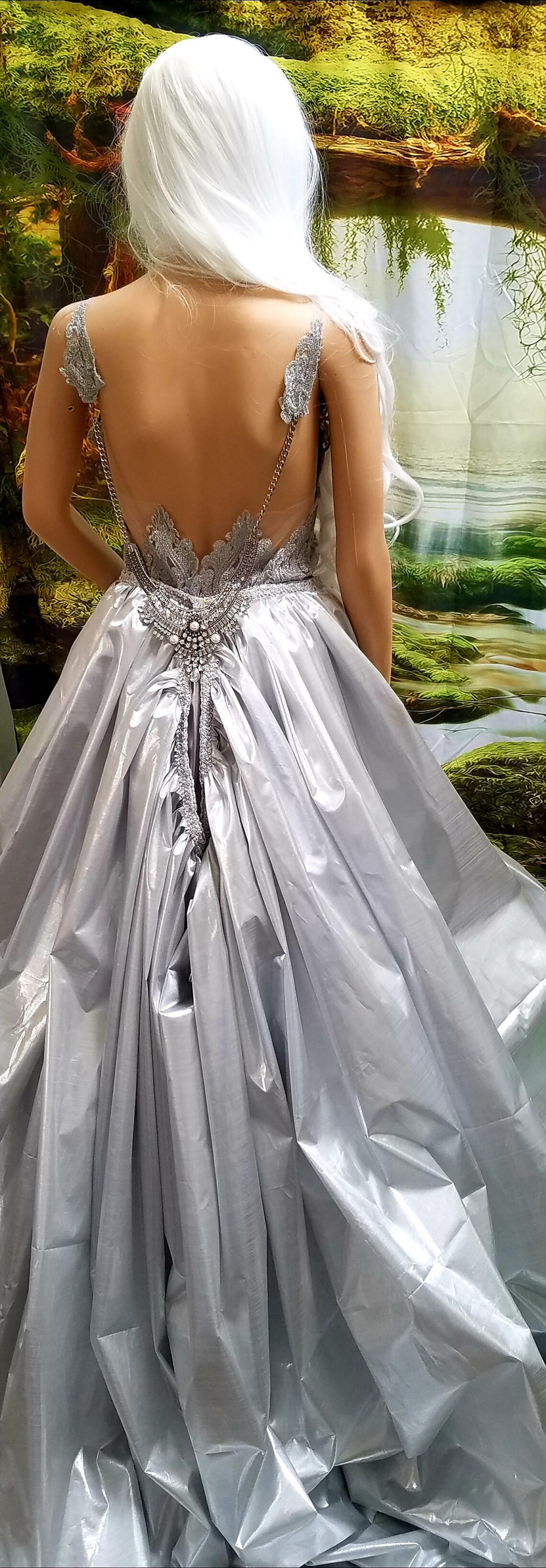 TONYA Custom Order 2 Piece Silver Baroque Mini Dress and - Etsy