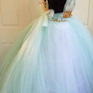 Ethereal Romantic Mint Green & Gold Lace Tulle Garden Nymph Babydoll ...