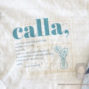 Wave to Earth Band - Calla Lyrics T-shirt - Original Fan Design by ...