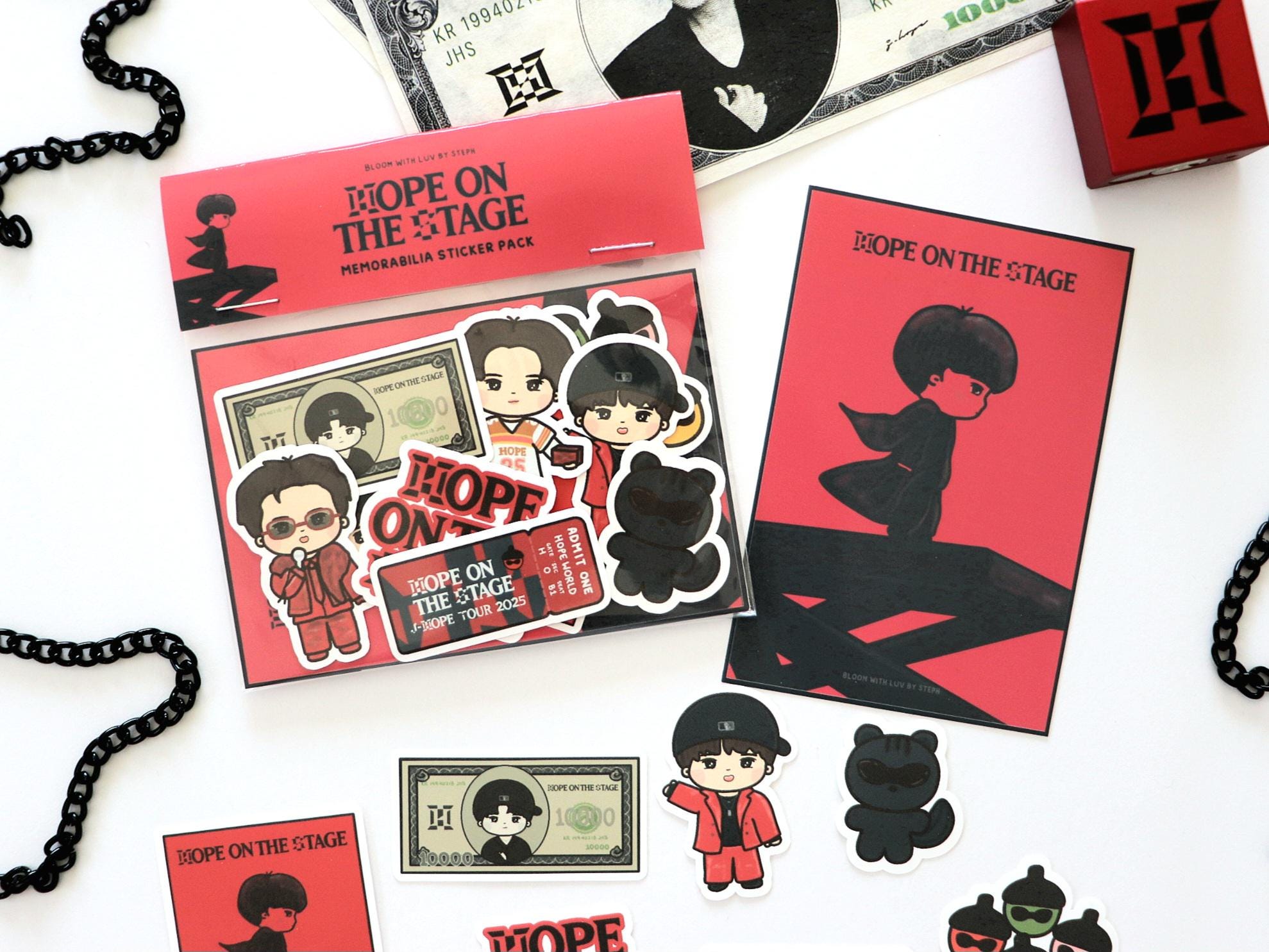 Hope Concert Tour Memorabilia Sticker Pack | Cute KPOP Idol Bias Fanart ...