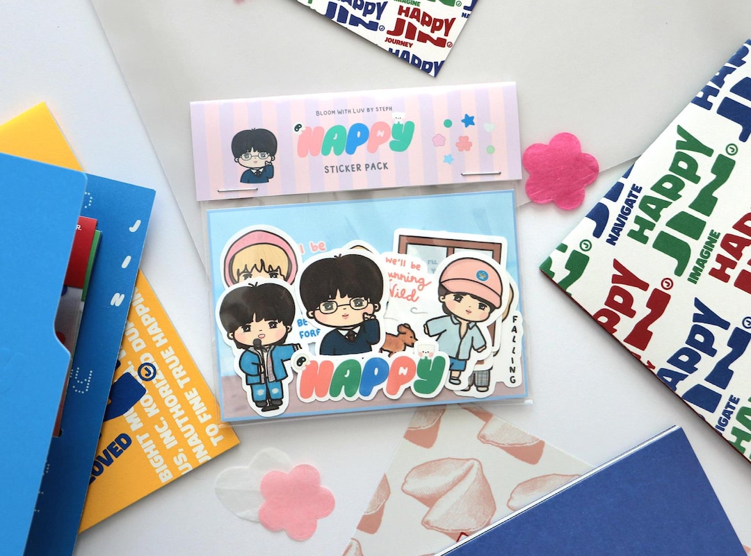 Happy Sticker Pack | Cute KPOP Idol Bias Fanart Stickers - Etsy