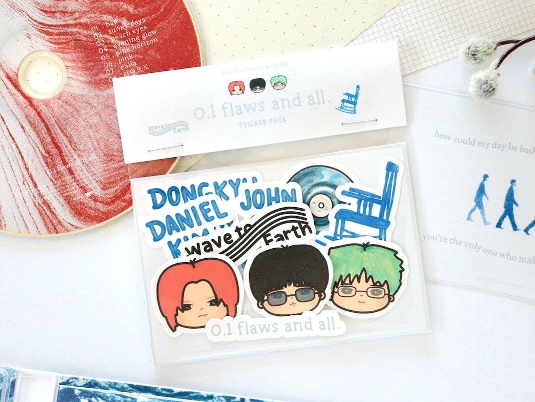 Wave to Earth Sticker Pack | 0.1 Flaws and All W2E Stickers Chibi ...