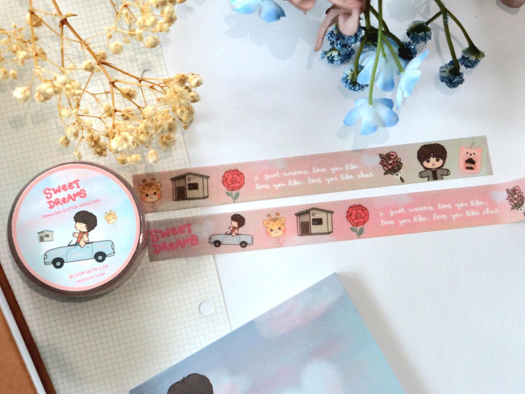 Hope Sweet Dreams Glitter Washi Tape | Cute KPOP Idol Bias Fanart ...
