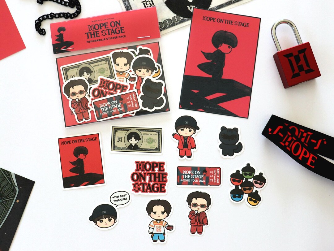 Hope Concert Tour Memorabilia Sticker Pack | Cute KPOP Idol Bias Fanart ...