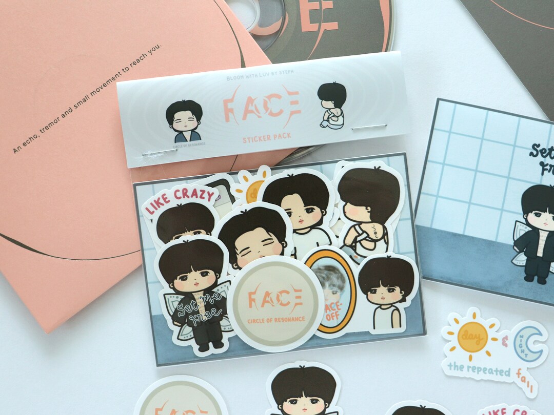 Jimin FACE Sticker Pack Jimin Album, Like Crazy, Set Me Free Pt. 2 ...