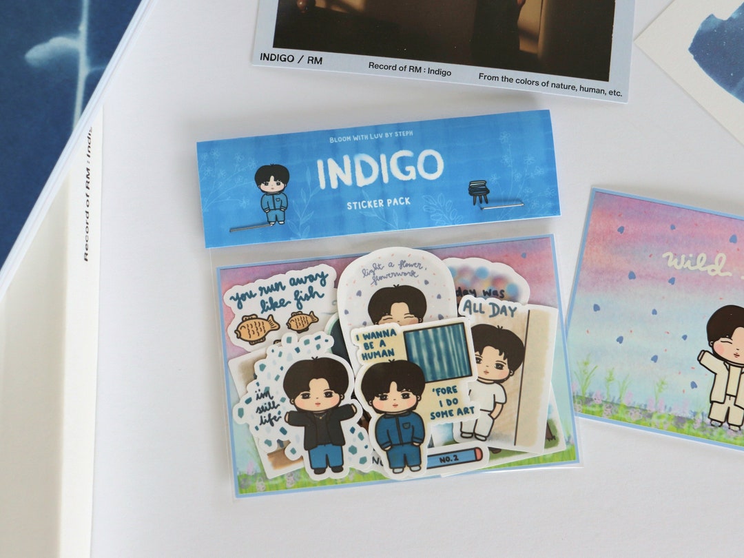 BTS RM Namjoon Indigo Sticker Pack Jooncore Namjooning RKIVE - Etsy