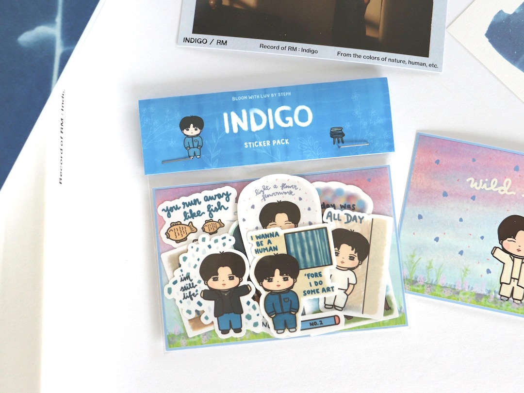 Indigo Sticker Pack | Cute KPOP Idol Bias Fanart Joonie Stickers - Etsy
