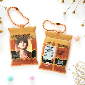 Cute Snacks Mini ID Photo Holder | Kawaii KPOP ID Holder Keychain | Hot ...