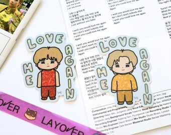 BTS V Taehyung Layover Vinyl Sticker - Etsy