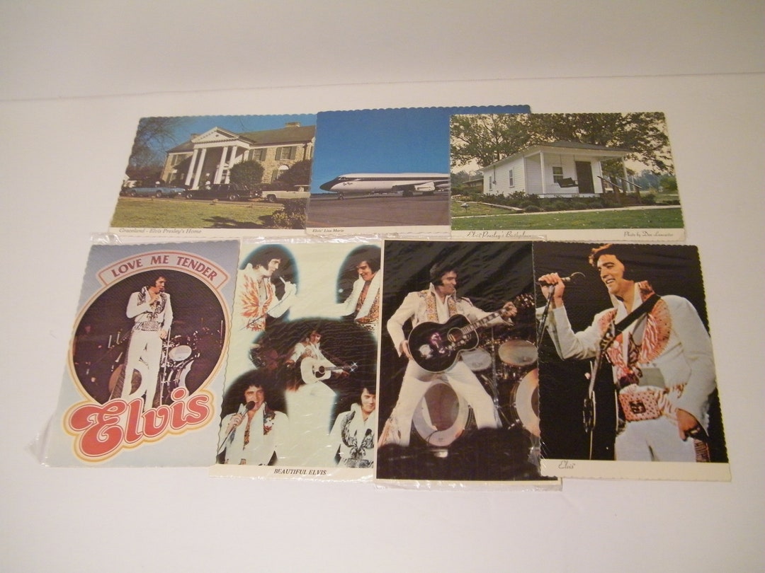 7 Elvis Postcards Instant Collection, Lot of Vintage Elvis Presley ...