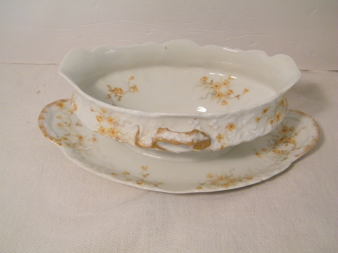 RARE Theodore Haviland Schleiger Gravy Boat With Underplate 2492 ...