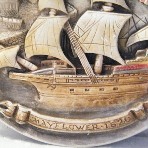 Mayflower Ship Artwork S Devon England by Stan Peard, Vintage Pottery ...
