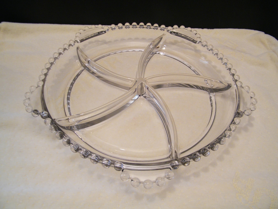 Candlewick 5 Part Divided Relish or Snack Tray, Vintage Imperial Glass ...
