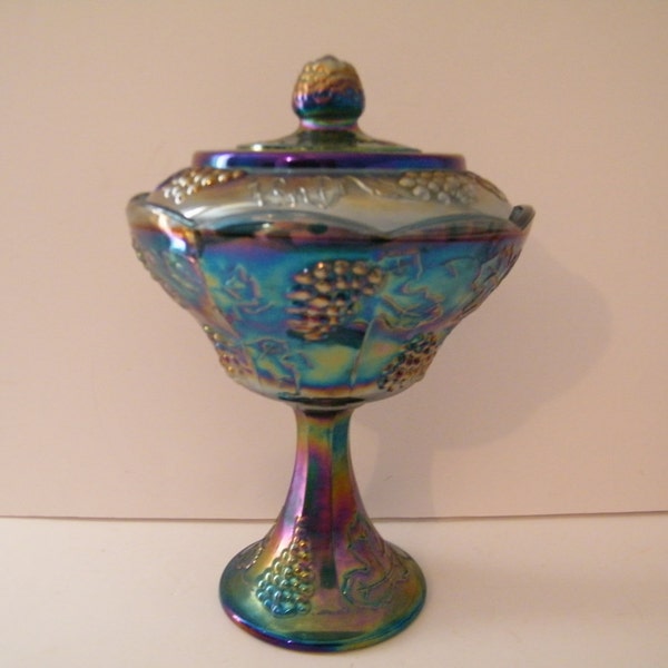 Blue Glass Compote - Etsy