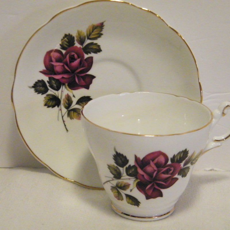 Red Rose Tea Cup - Etsy