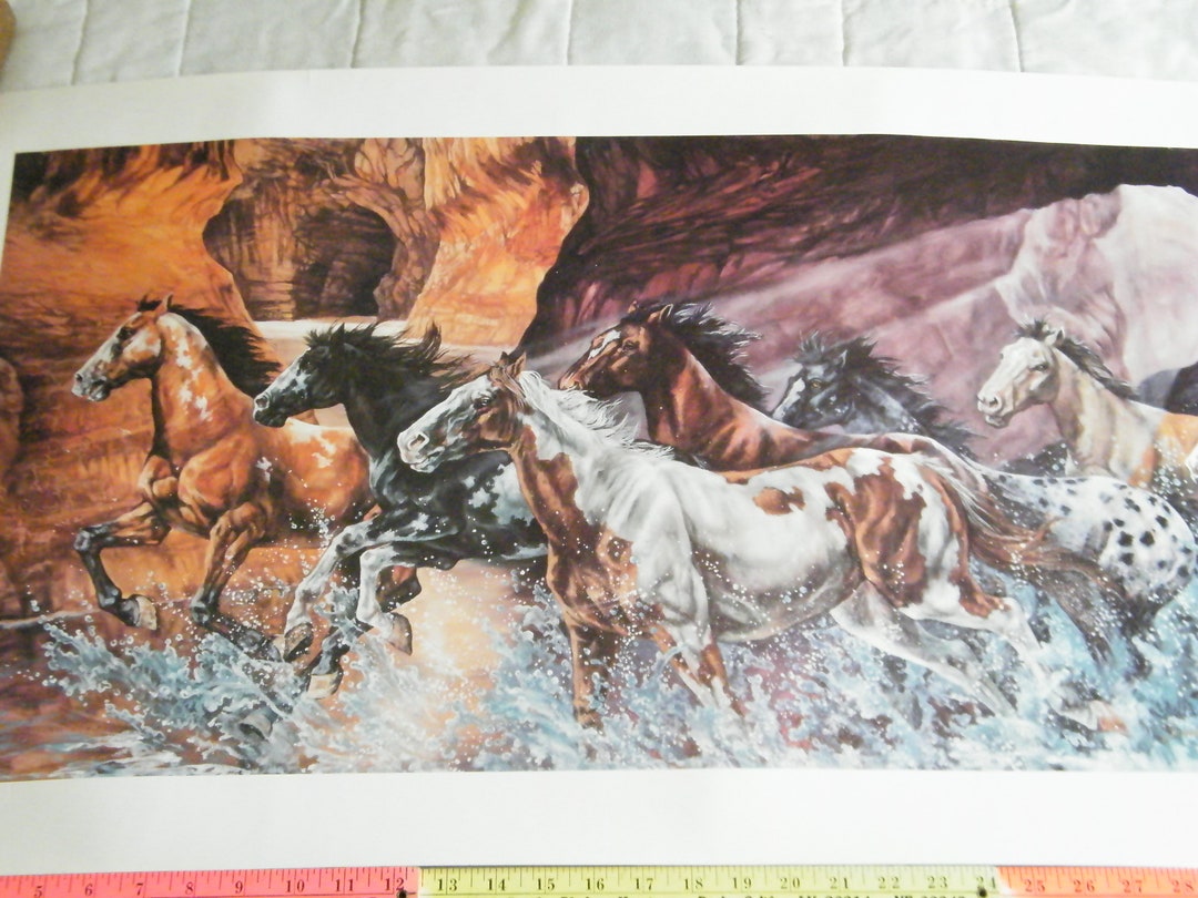 Wild Horses Running by Sheila Diane Sommerville Hand Signed by Artist ...