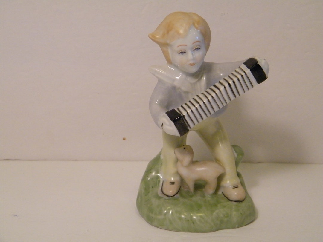 Alba Ilulia Boy With Accordian Figurine, Sweet Previously Owned ...