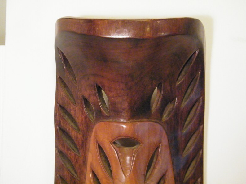 Large Philippine Hand Carved Wood Tiki Demon Wall Mask - Etsy