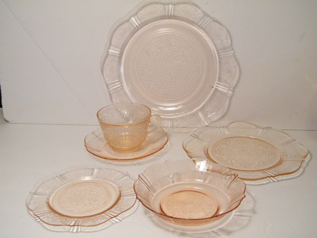 Macbeth Evans Pink Depression Glass 6 Piece Single Place Setting ...