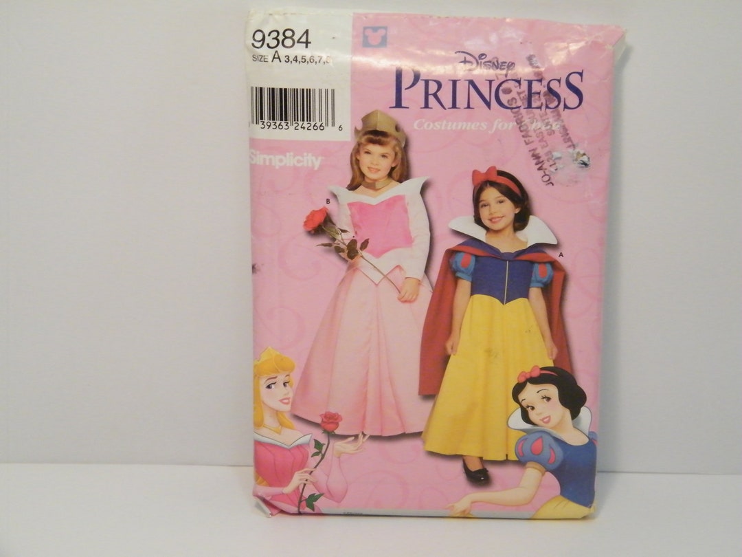Simplicity 9384 Snow White and Sleeping Beauty Pattern UNCUT Size A, 3 ...