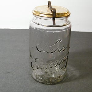 Kerr Economy Trademark Quart Canning Jar With Original Lid and Clamp ...