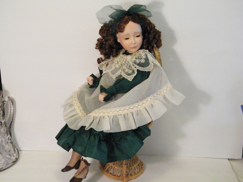 Vintage Porcelain Doll Alexandra From Cross Stitch Collection by Ashton ...