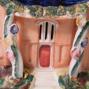 Antique Staffordshire Pottery Castle With Flat Back 7.5 Inches Tall ...