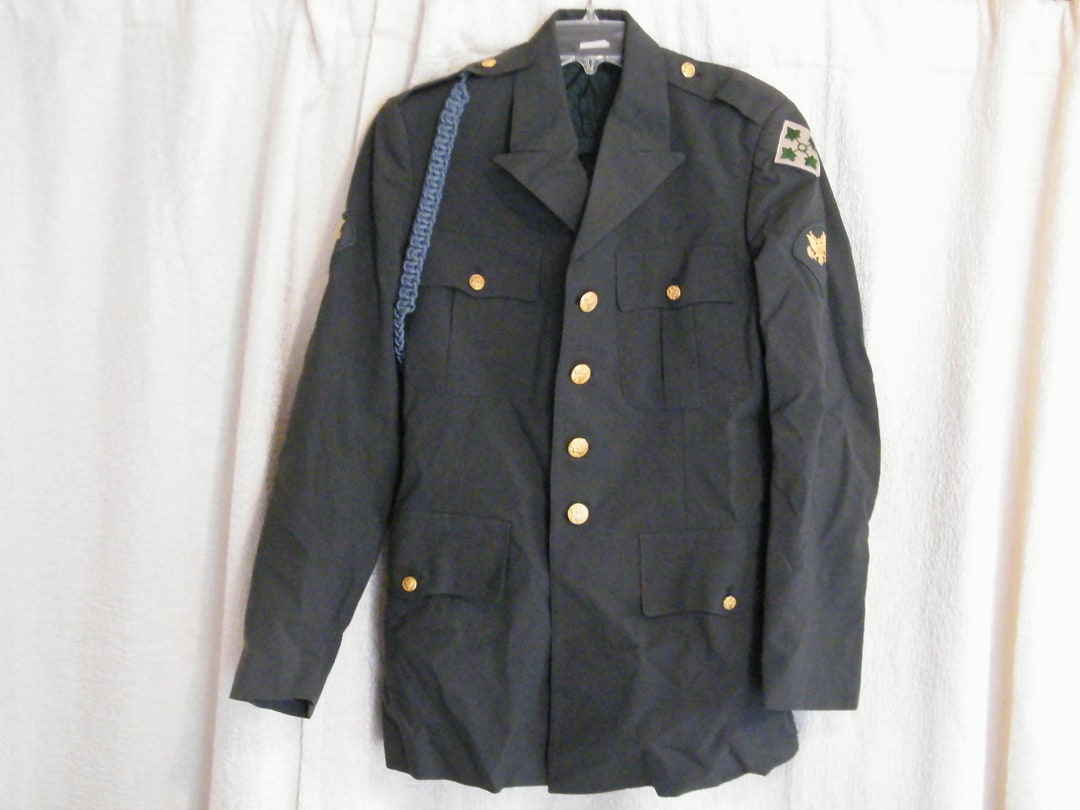 Vintage US Army Uniform Jacket With Patches, Infantryman Dress Jacket ...