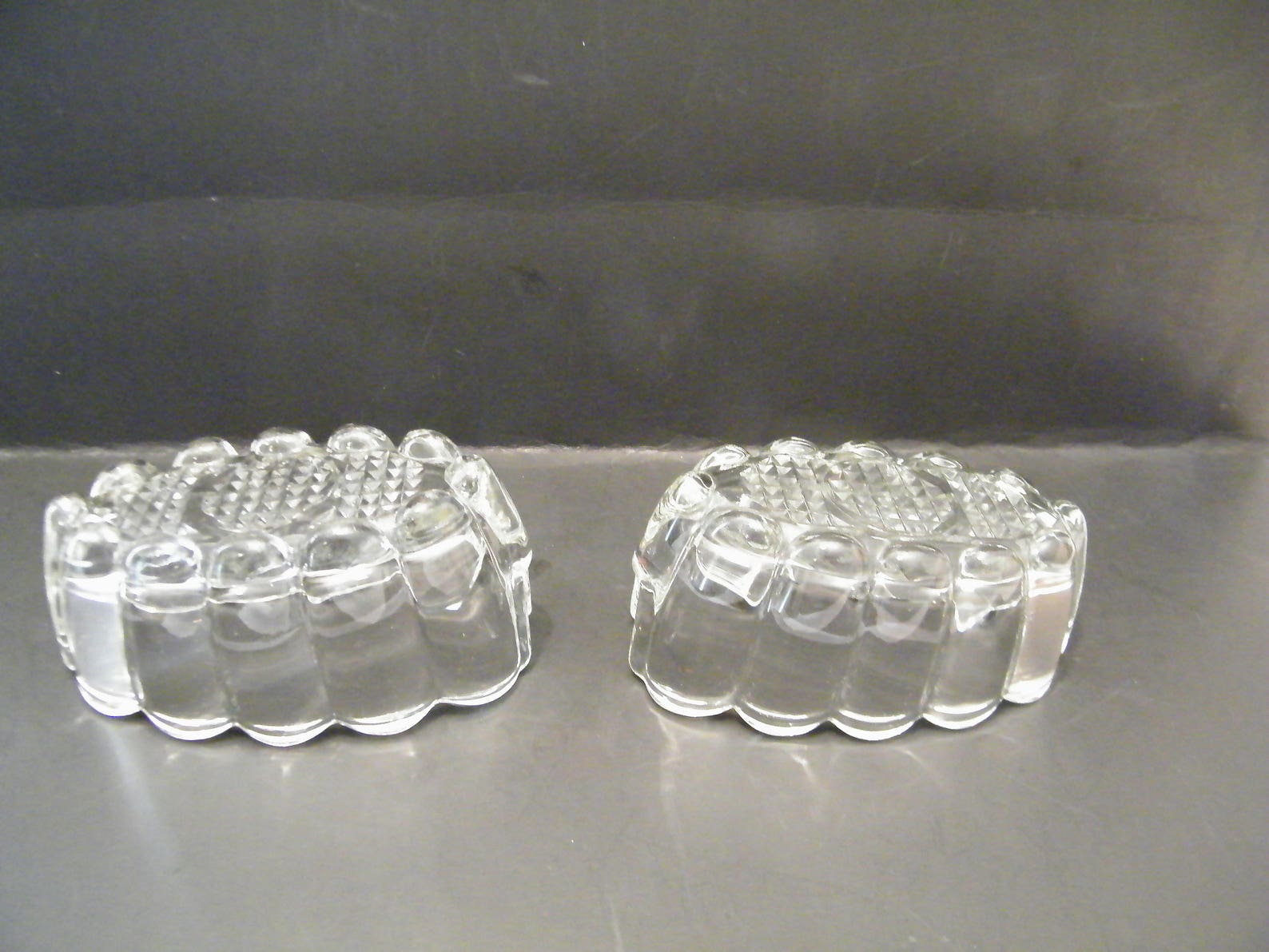 2 Princess House Crystal Buffet Silverware Caddies Vintage - Etsy