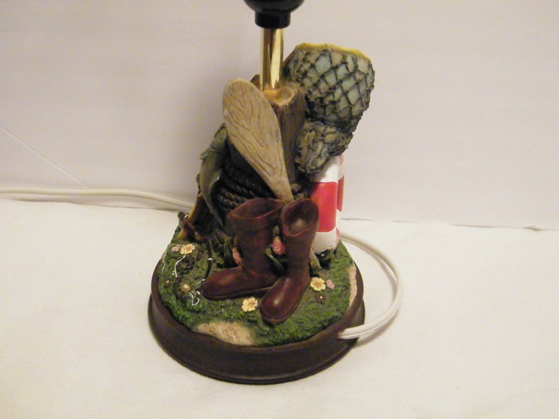 Gone Fishing Table Lamp Without Shade Vintage Fishing Themed - Etsy