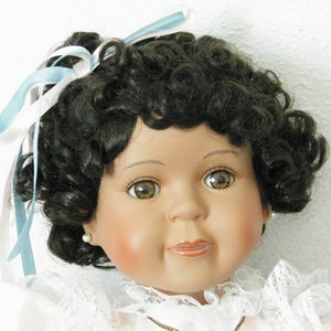 African American Designer Porcelain Doll Veronica, Vintage Large Baby ...