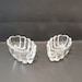 2 Princess House Crystal Buffet Silverware Caddies, Vintage Pattern 438 ...